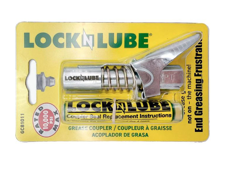 LOCKNLUBE® Grease Gun Coupler with Spare Rebuild Kit – May Wes